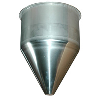 IMS Company - Conical Hopper, 12" Dia, 7" Straight Wall, 304 Stainless ...