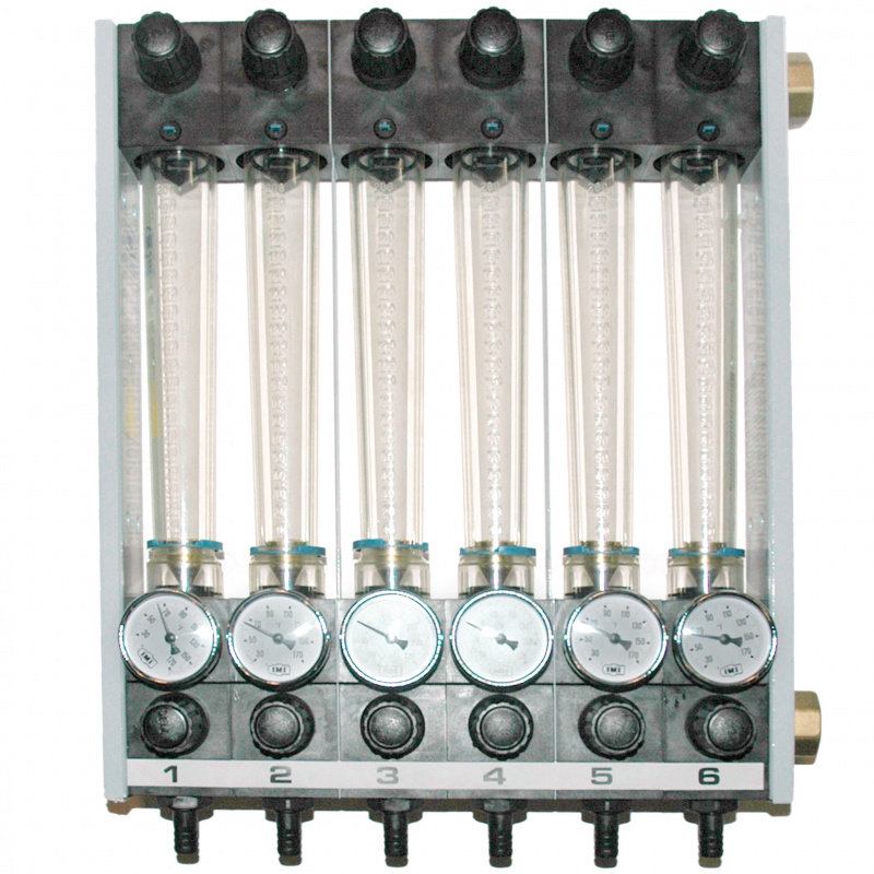 IMS Company - Water Flow Regulator, 6 Zone, 19.8lb 1" Inlet/Outlet, 1/2 ...
