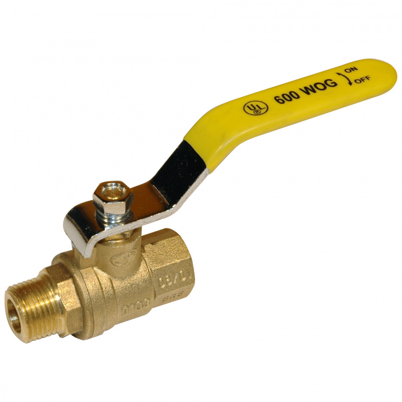 IMS Company - Ball Valve, 3/8" Male x 3/8" Female NPT Full Port, Brass ...
