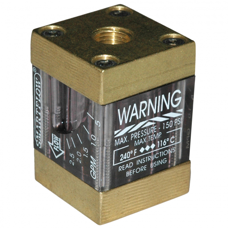 IMS Company - Flowmeter, 1/4" NPT Inlet and Outlet, 2.5 gpm, Brass End ...