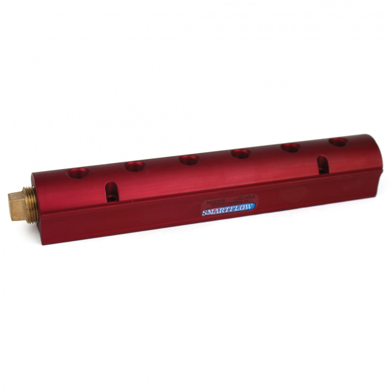 IMS Company - Manifold, Red Aluminum, (2) 1-1/2" Inlets and (6) 1/2 ...