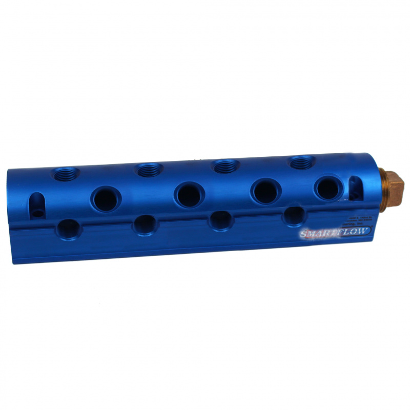 IMS Company - Manifold, Blue Aluminum (20) 3/8" Ports and (2) 1" Inlets ...